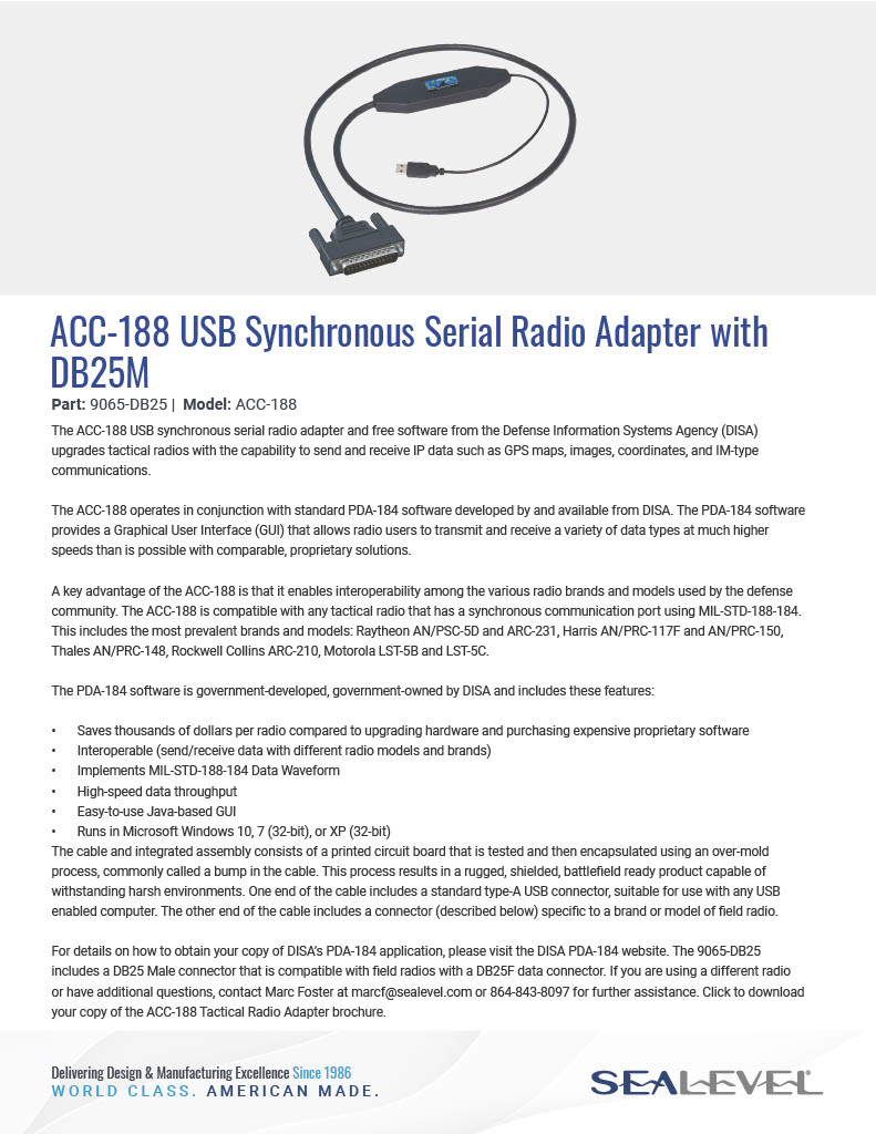 Datasheet: 9065-DB25 - Sealevel Systems, Inc