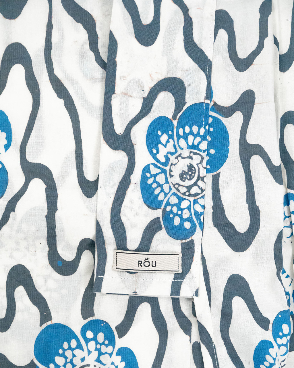 Batik Yukata - Rafflesia on White