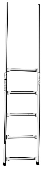 5-Step Gray Aluminum Powder-Coated Ladder