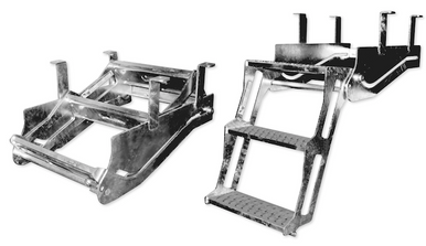 3-Step Galvanized Trailer Access Steps