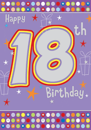 18th Birthday Color Dots - cardfrenzy Darien