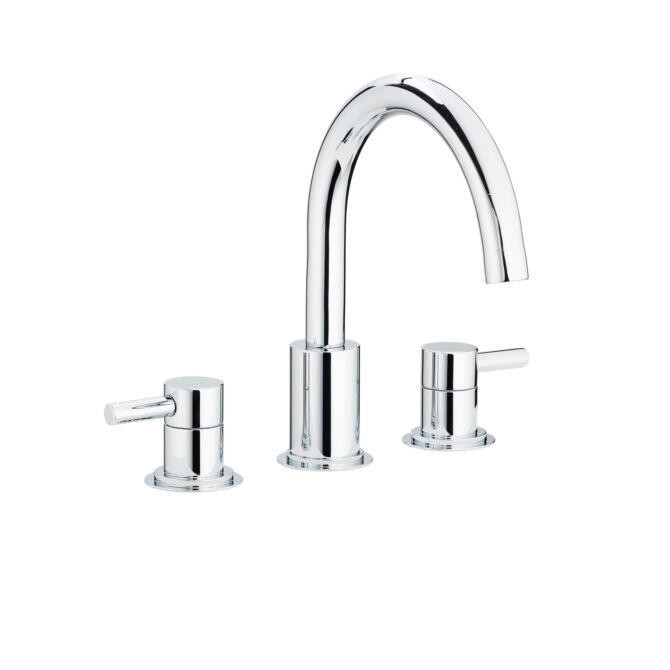 Swadling Absolute Swan Neck Deck Mounted Basin Mixer - 6910CP