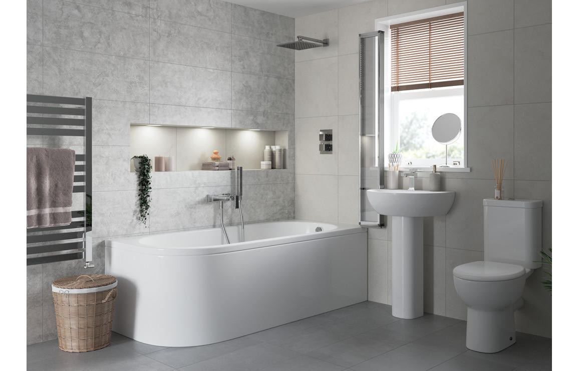 Positano 500x390mm 1 Tap Hole Semi Recessed Basin - Affordable Sanitaryware