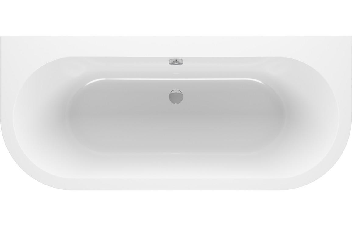Amberley Back To Wall Bath SUPERCAST 1700x750x600mm No Tap Holewith ...