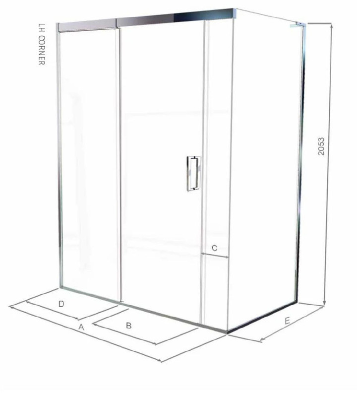 Matki Eauzone Plus Sliding Door With Fixed Panels For Corner 1100mm ...