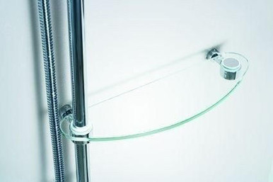Matki Elixir Curved Shower Glass Shelf 360.5 x 108mm - EXCSHELF