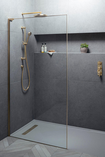 Matki Eauzone Plus Framed Wet Room Panel with Color Options - EWFP200