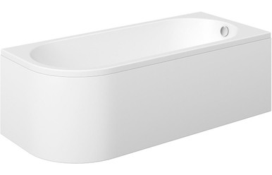 Sanctuary J Shape Bath 1500x725x600mm No Tap Hole Bath with legs - J2 ...