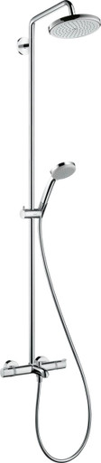 Hansgrohe Croma Showerpipe 220 1Jet With Bath Thermostat 27223000