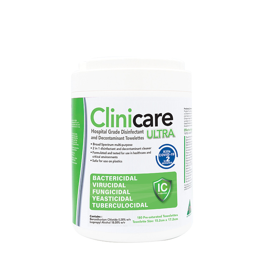 Clinicare HGD Ultra 180 Towelettes | Erskine Dental