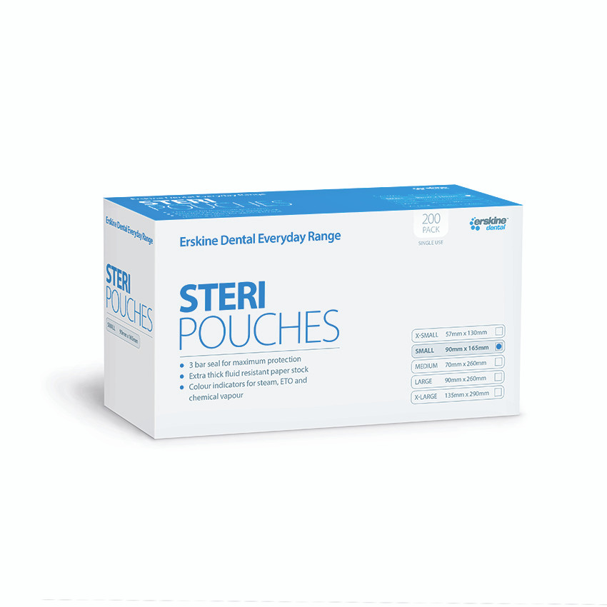 Steri Pouches - 200pk - Erskine Dental - Trusted Dental Brands & Products