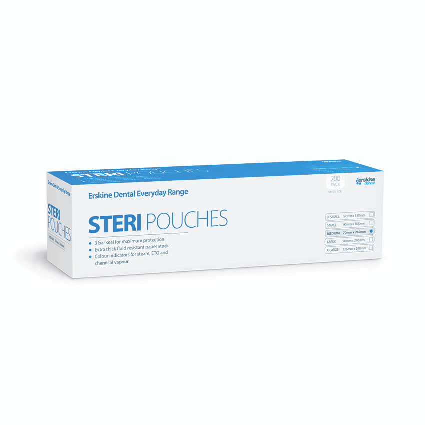 Steri Pouches - 200pk - Erskine Dental - Trusted Dental Brands & Products