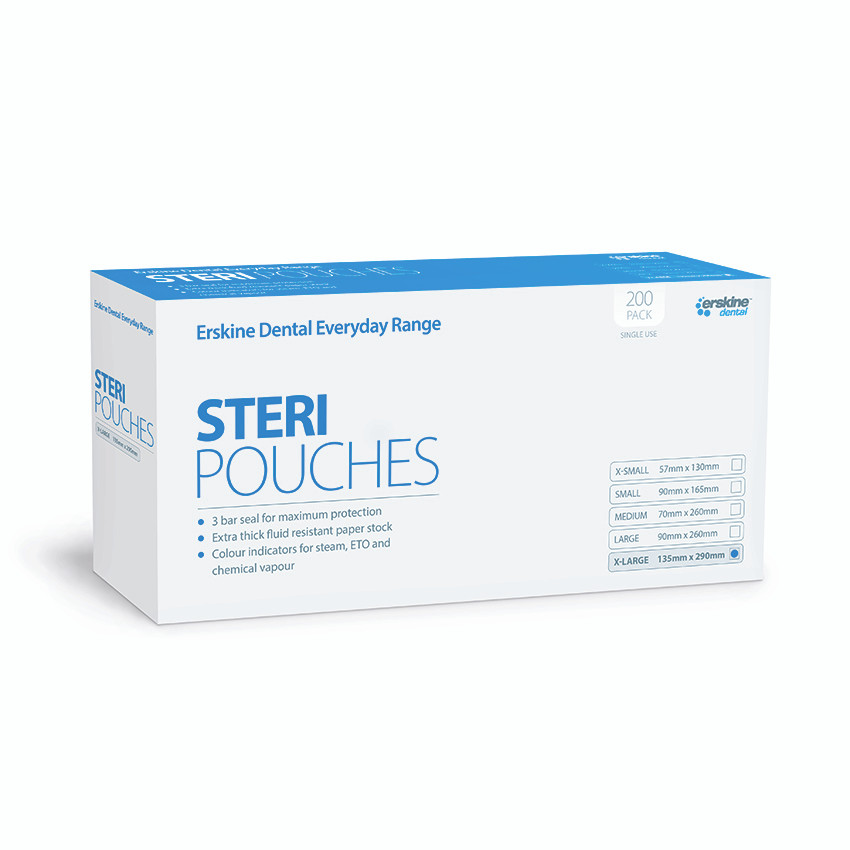 Steri Pouches 200 Pack | Erskine Dental