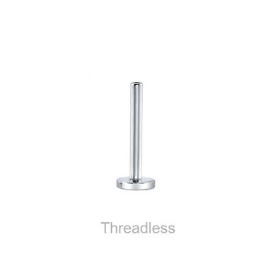 Industrial Strength TI Labret w/3mm disk (threadless) - Westcoast Piercing
