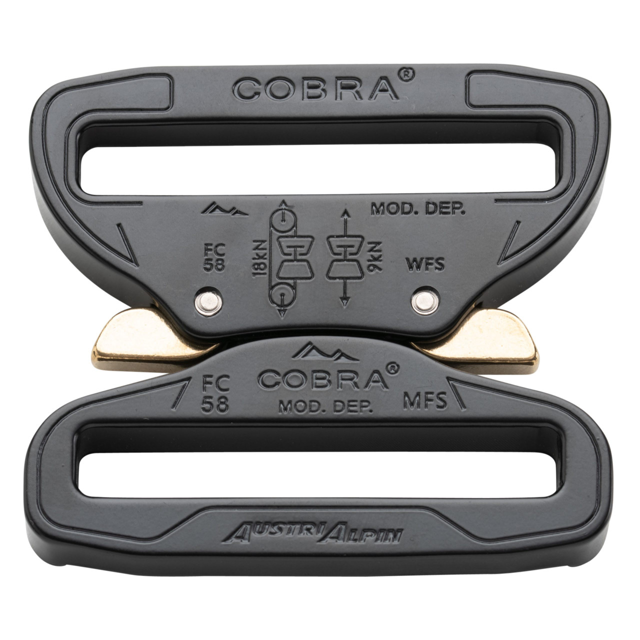 Austri-Alpin Cobra Pro-Style Buckle 58mm Matt Black