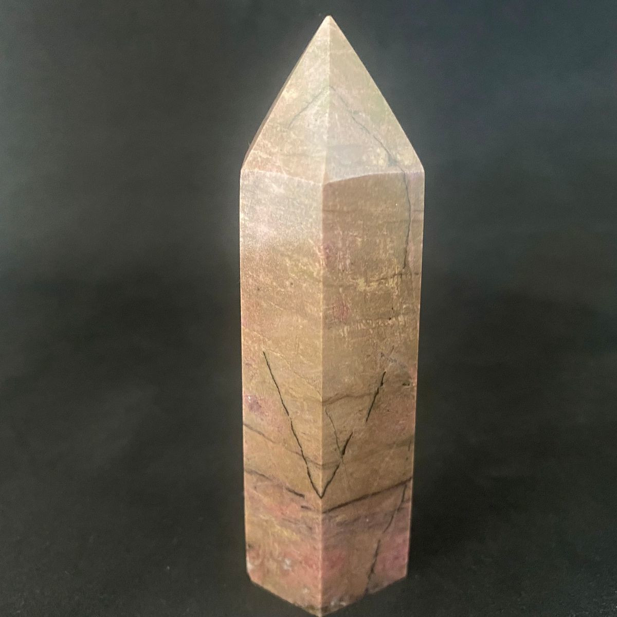 Rhodonite Crystal Point-1.1 - Holy Trinity Mind Body Soul