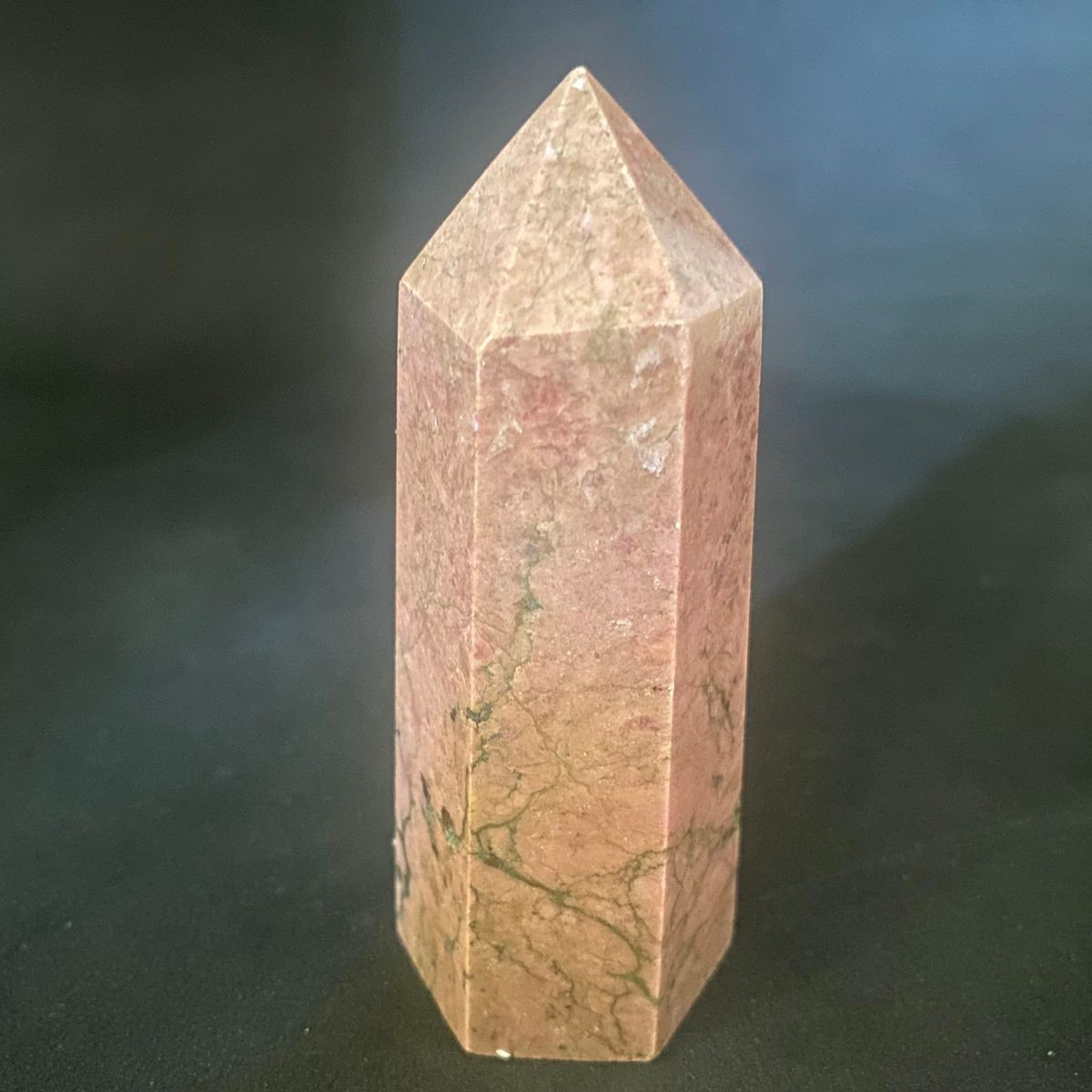 Rhodonite Crystal Point-1.3 - Holy Trinity Mind Body Soul