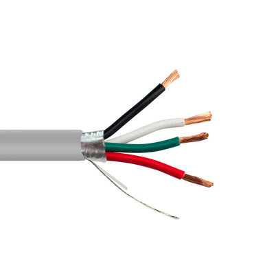 18/4SH-GY 4/C 18 AWG Stranded Shielded Cable, Gray, 1000 FT Spool