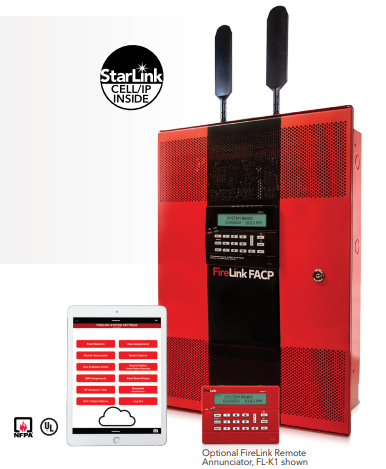 Address 255pt 7A/24V FACP w/ Cell/IP Comm Cloud Progam