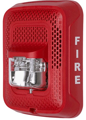 System Sensor SPSRL L-Series Speaker Strobe, Red, Wall-Mount, Marked FIRE