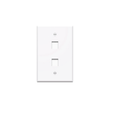 On-Q WP3402WH 1-Gang, 2-Port Wall Plate, White