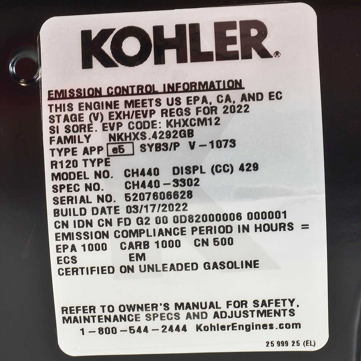 PA-CH440-3302 Kohler CH440-3302 - 14hp Kohler Command Pro Engine ...