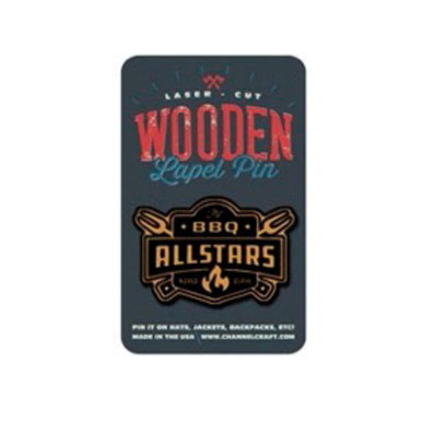 The BBQ Allstars Wooden Lapel Pin - The BBQ Allstars