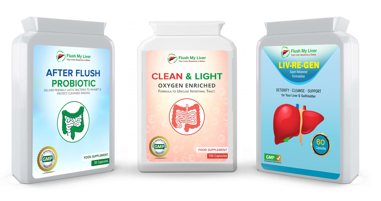 Super Flush Cleanse Bundle - For Your Liver, Gallbladder, Colon, Bowel ...