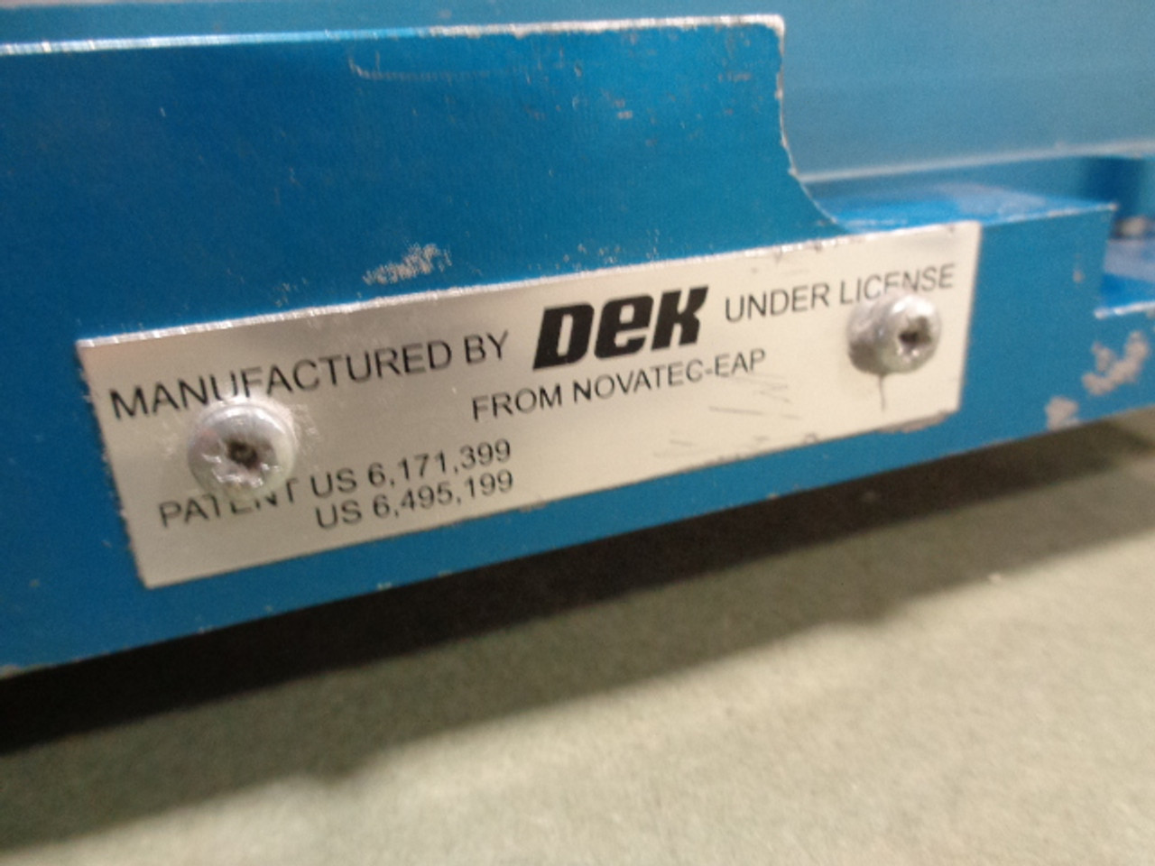 DEK DEK PROFLOW1 DEK Proflow print head base (1400008) - JMW Enterprises