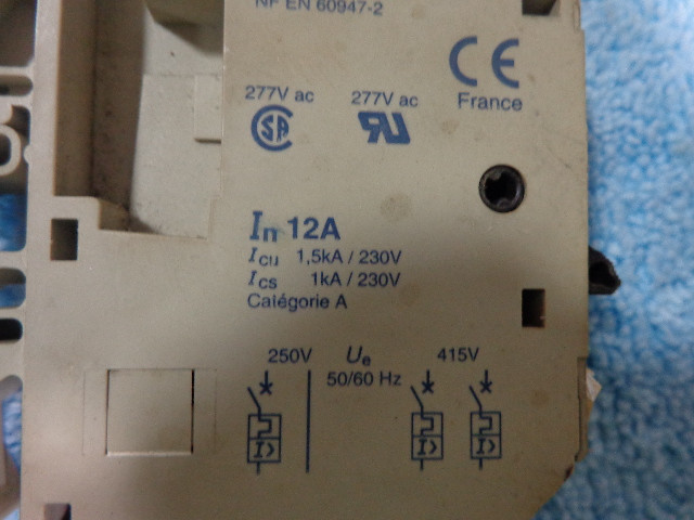 Telemecanique GB2-CB20 Circuit Breaker 12A 1 Pole - JMW Enterprises