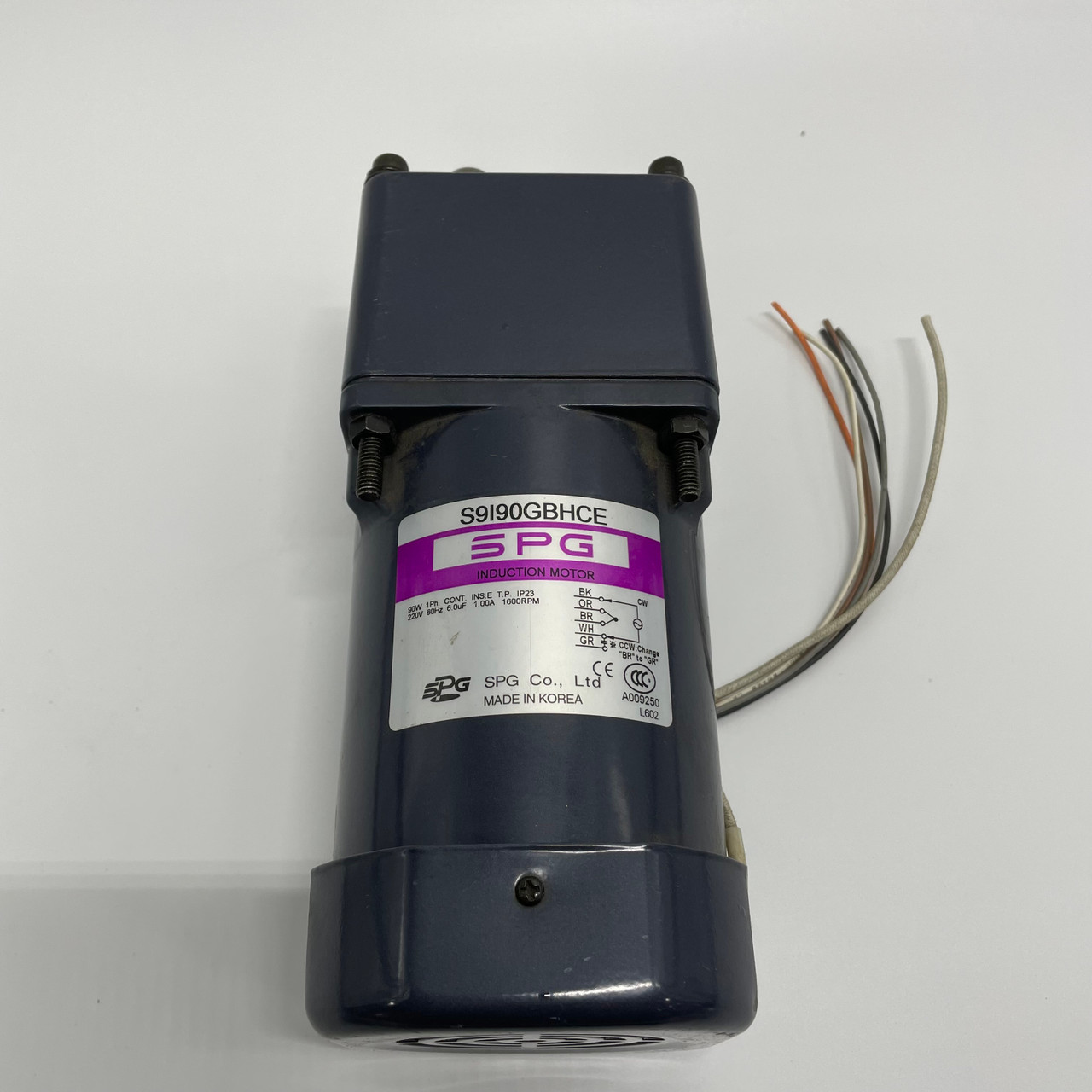 SPG S9I90GBHCE Induction Motor with S9KC12.5BH Gear Head