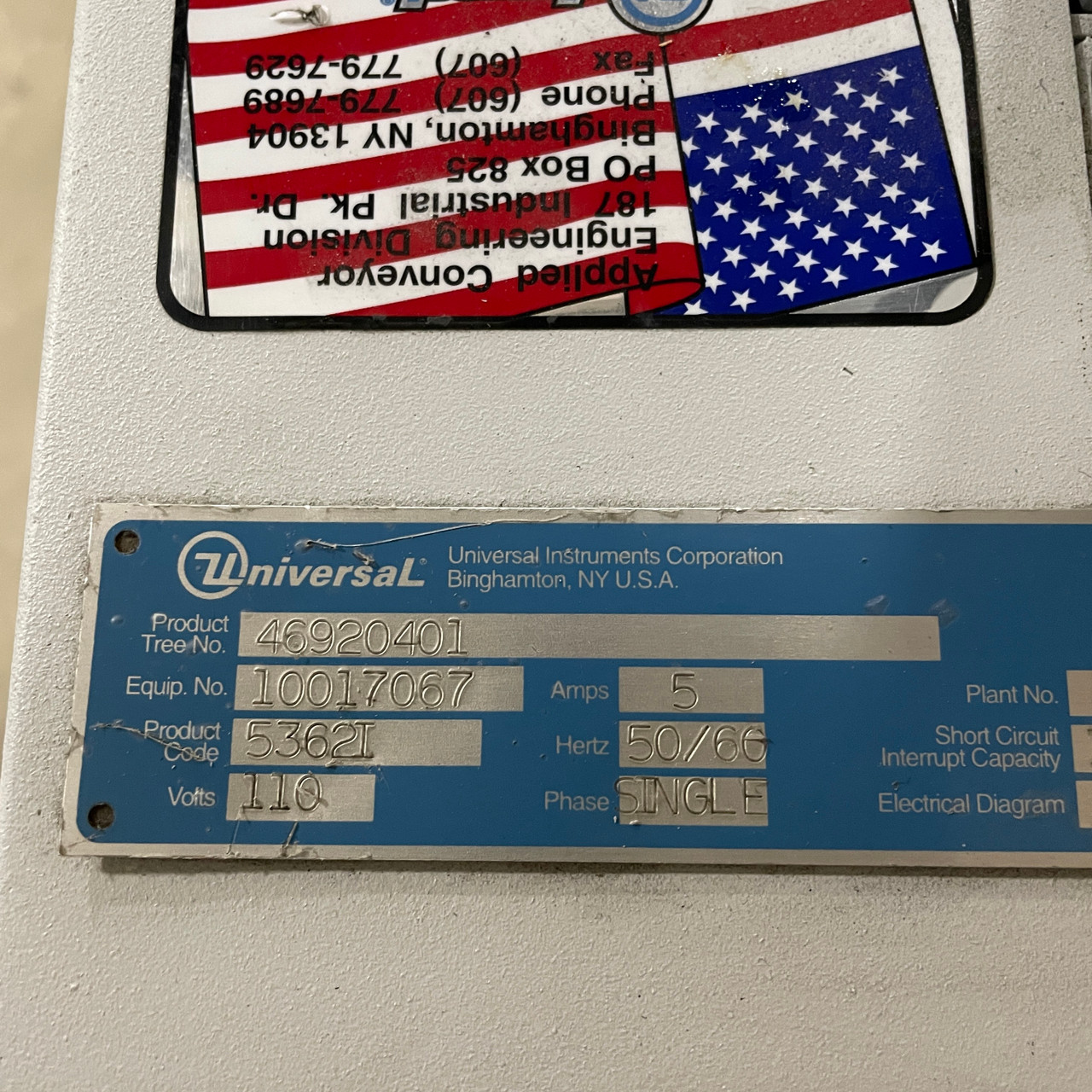 Universal 5362i Edgebelt Conveyor 44" 2 Stage (241008)