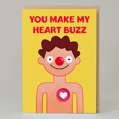 'You make my heart buzz' Card - Hole in My Pocket