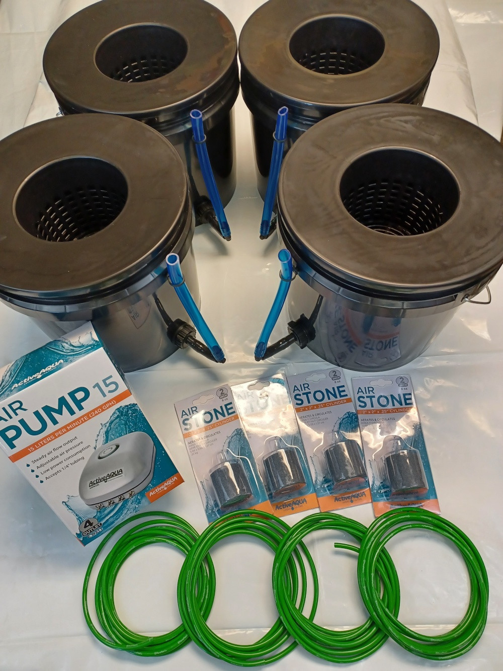 4 Plant Complete Mini 3.5gal DWC Bucket - PA Hydroponics