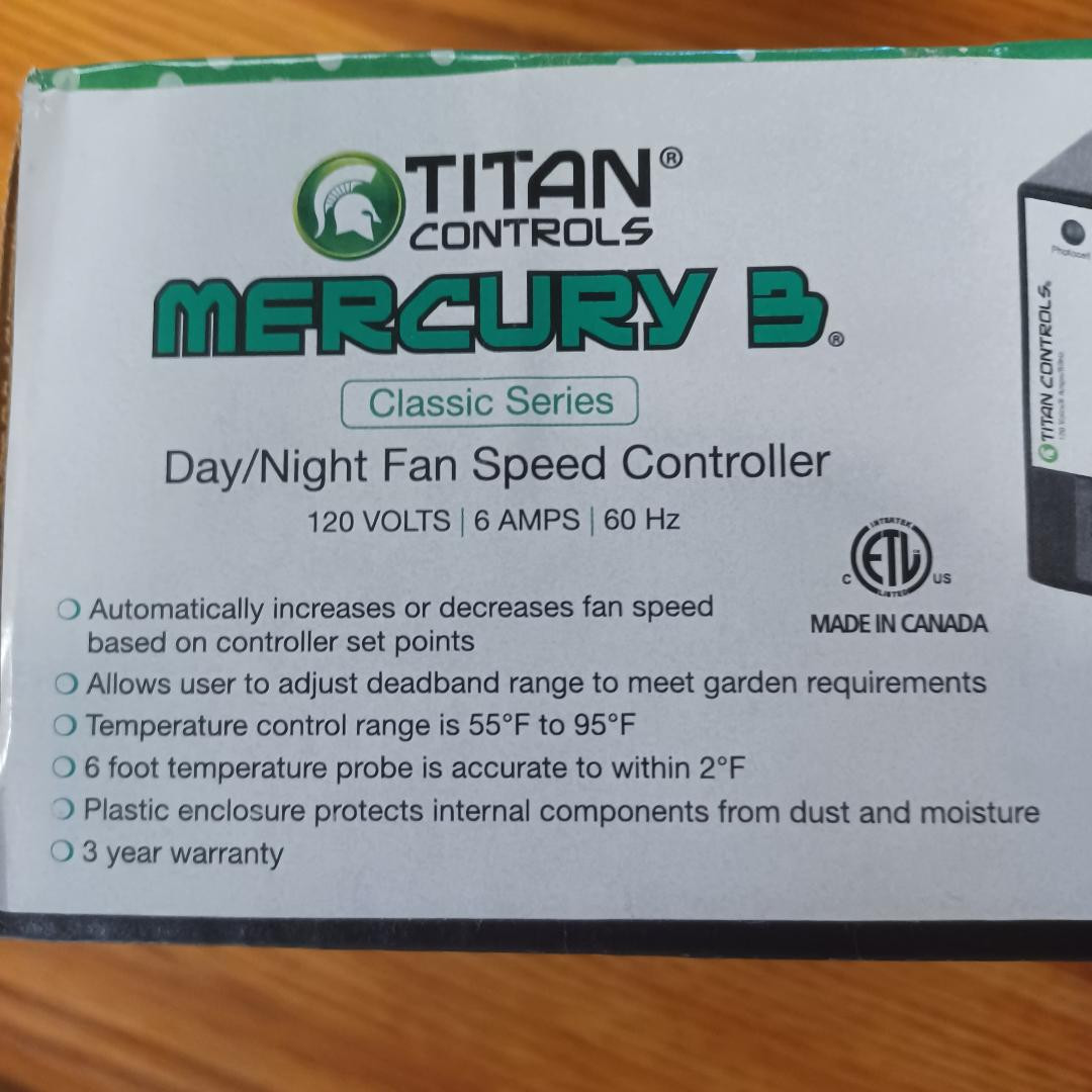 Titan Controls Mercury 3 - Day/Night Fan Controller (FREE SHIPPING ...