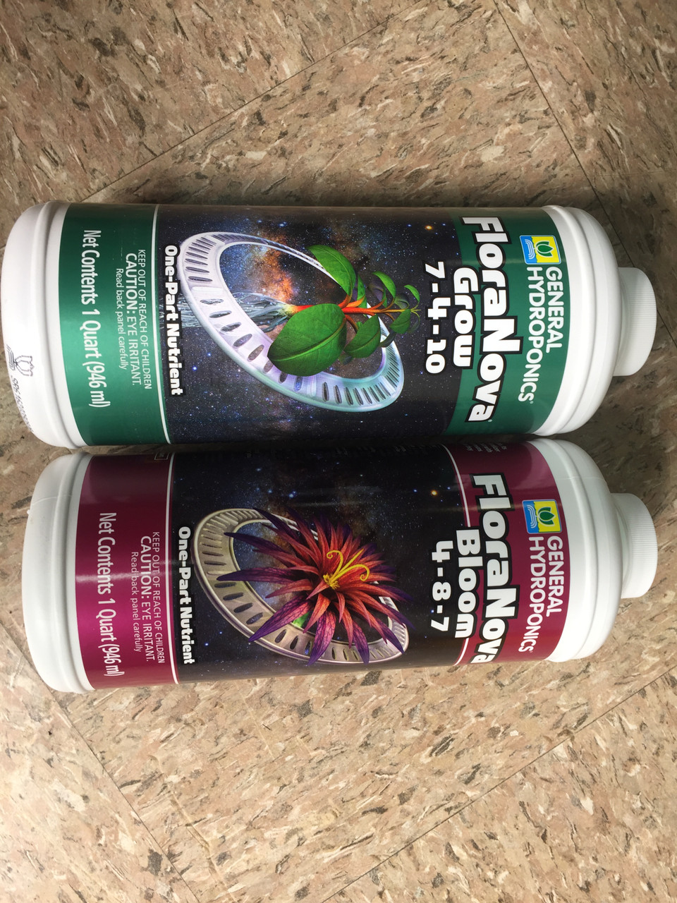 General Hydroponics® FloraNova Grow + Bloom set of QUARTS - PA Hydroponics