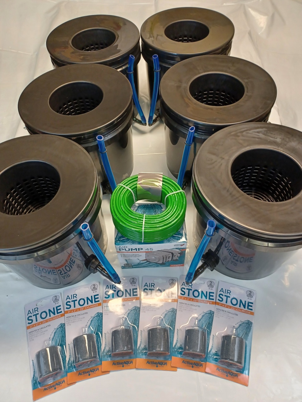 6 Plant Complete Mini 3.5gal DWC Bucket - PA Hydroponics