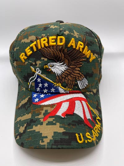 Retired US Army Eagle And Flag Hat Digicam