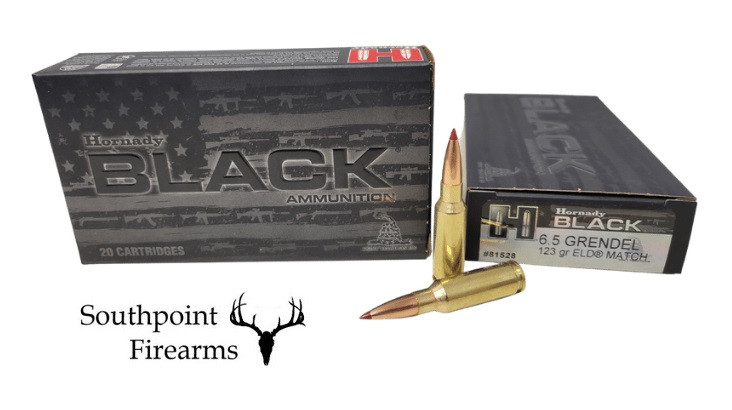HORNADY 6.5 Grendel 123 gr ELD BLACK #81528 20 Box