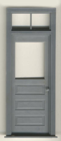 3 PANEL DOOR WITH 2 PANE TRANSOM (Large Scale) - San Juan Details