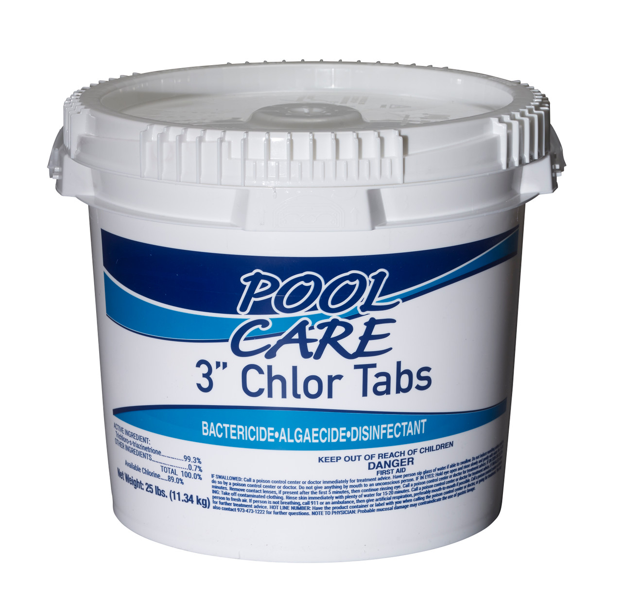 25 lbs Jumbo 3" Slow Tab Swimming Pool Chlorine