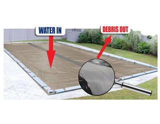 22 ft x 44 ft Rectangular Ultimate Self Draining Winter Pool Cover For ...