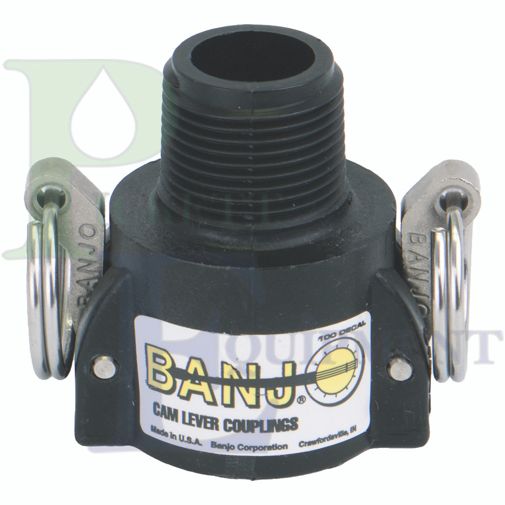 Part "B": Female Coupler x Male Thread Poly Cam Lever Coupling