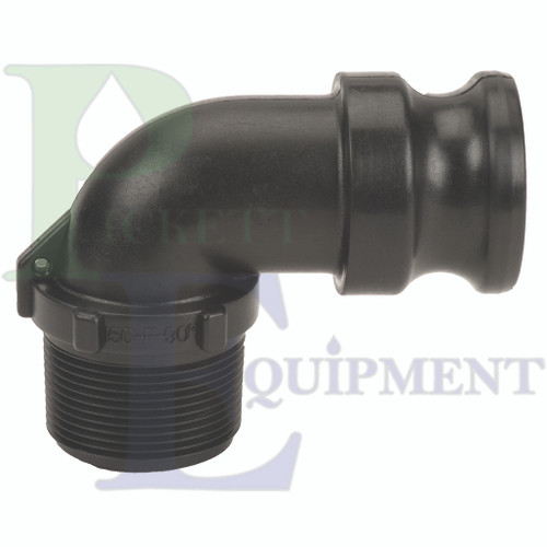 90° Male Adapter x Male Thread Poly Cam Lever Coupling