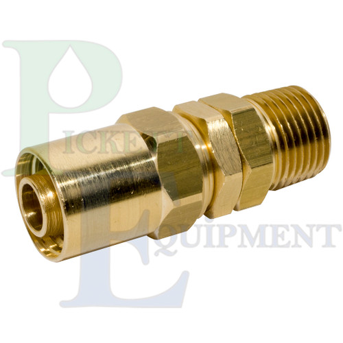 Brass reusable adapter, freely swivels