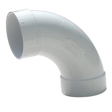 90-degree Sweep Elbow for 2" OD Thin Wall PVC Vacuum Tubing