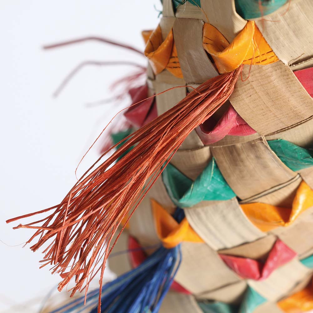 Coloured Pinata Spiked Palm Leaf Shredding Parrot Toy Small - Northern ...