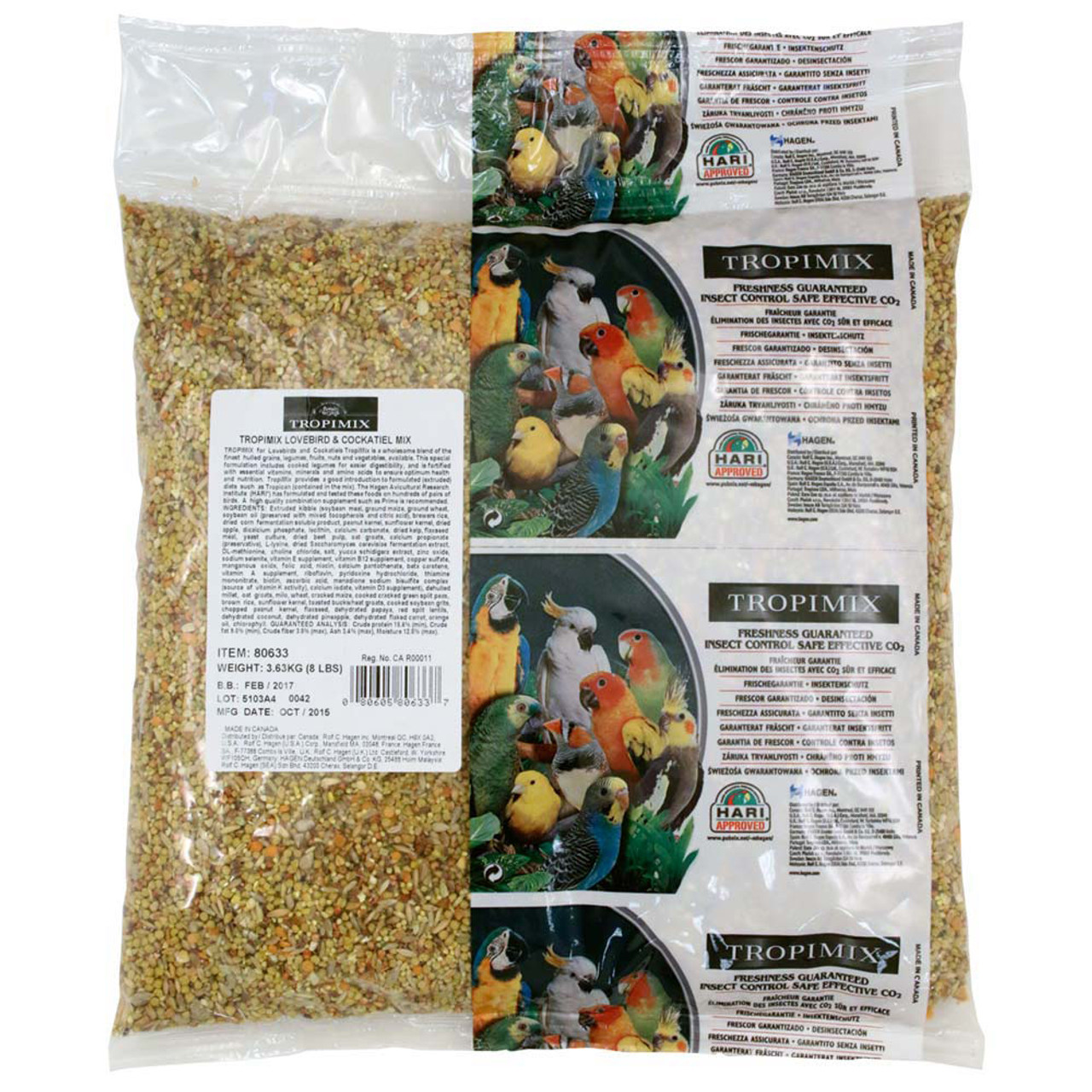 Hagen Hari Tropimix Lovebird And Cockatiel Food