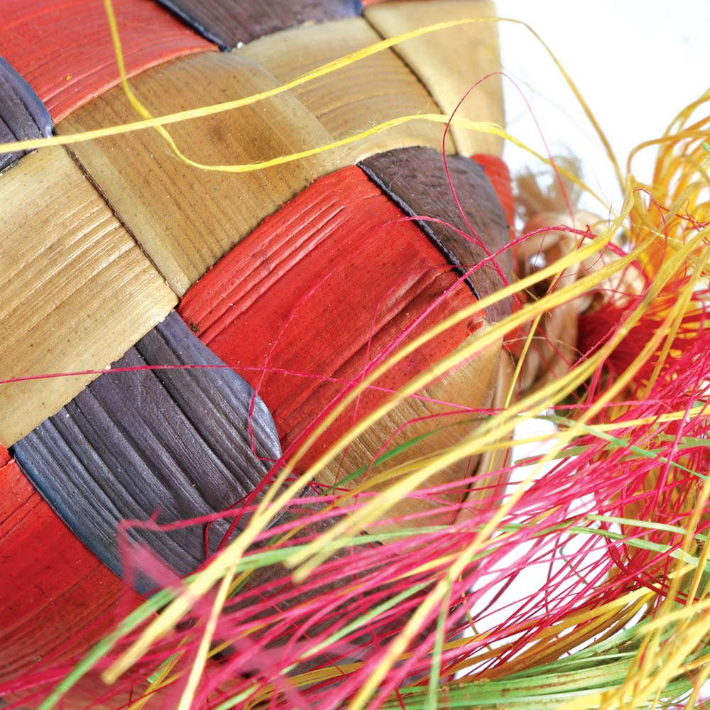 Stacked Palm Leaf Pinata Tower Natural Parrot Toy - Northern Parrots