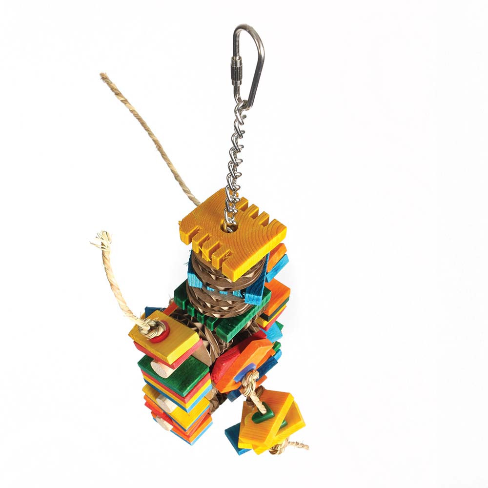 Oscar Wood and Cardboard Parrot Toy Small - Northern Parrots